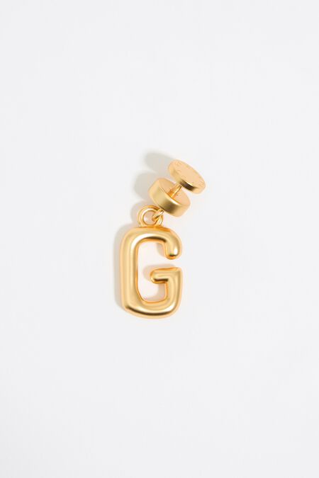 Matte gold letter G charm