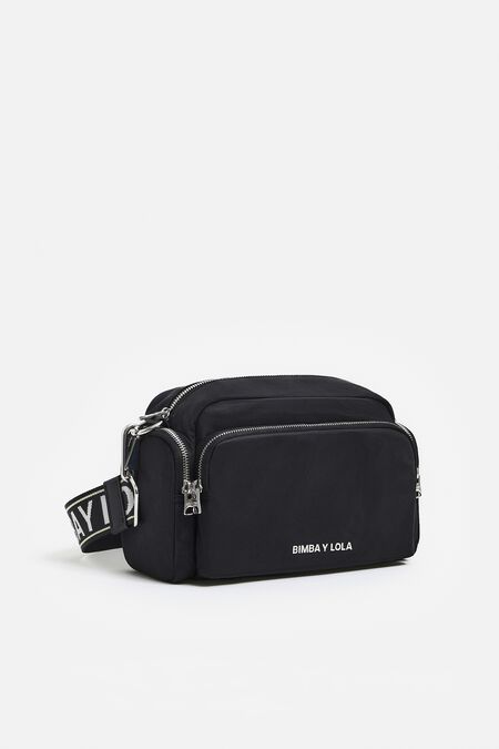 Bolsa bandolera Pocket mediana nylon negra